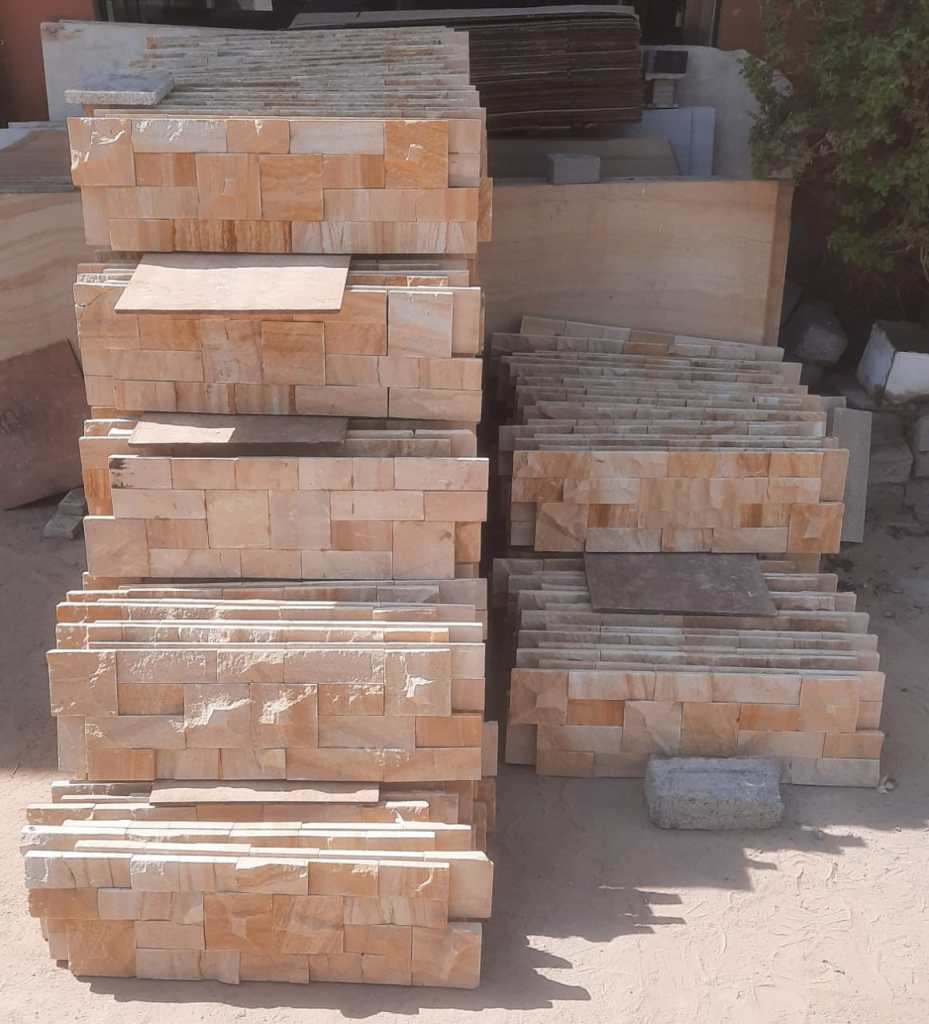 Teakwood Stone Panels for Wall Elevation